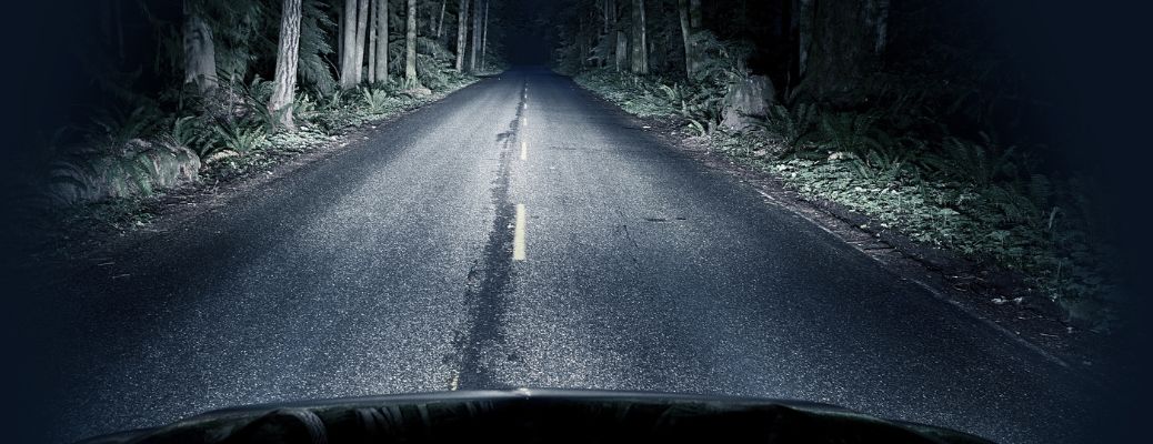 Dark Road Headlights
