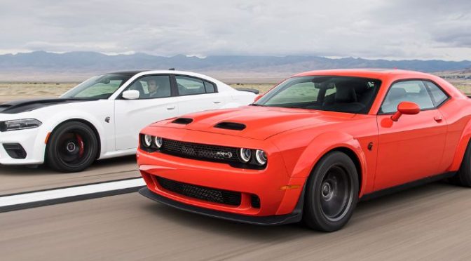 What does the HEMI® Orange Package add to Challenger and Charger?