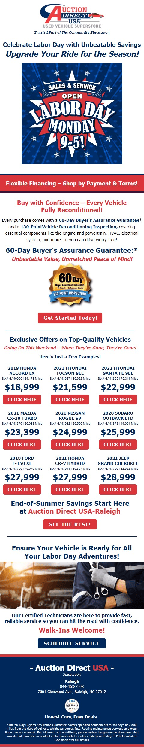 Auction Direct Promotions - Raleigh