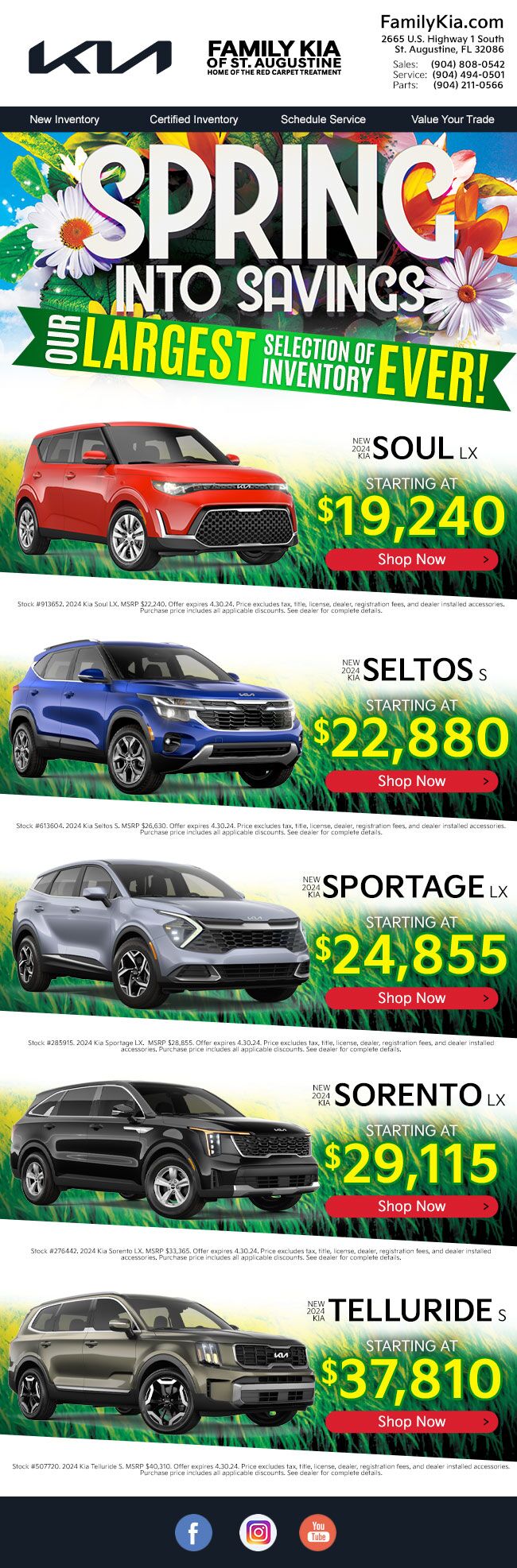 New and used car ads in St. Augustine Florida