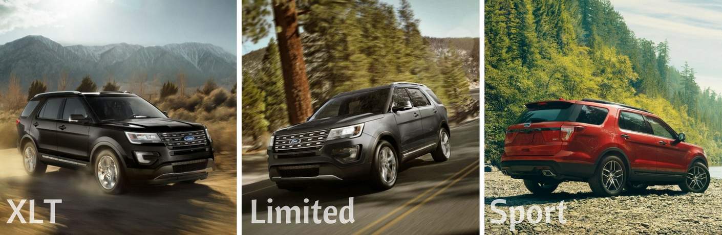 2017 Ford Explorer XLT vs 2017 Ford Explorer Limited vs 2017 Ford ...