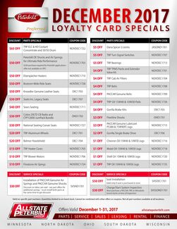 Parts Specials
