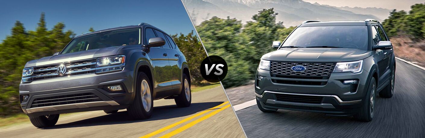 Compare the 2018 Volkswagen Atlas vs 2018 Ford Explorer