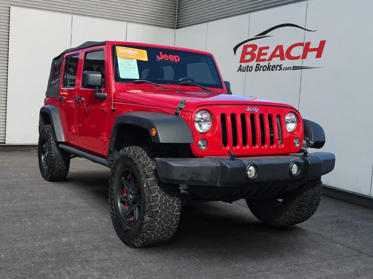 2014 Jeep Wrangler Unlimited Sport 4 DOOR 4x4 SOFT TOP CONVERTIBLE SUV ...