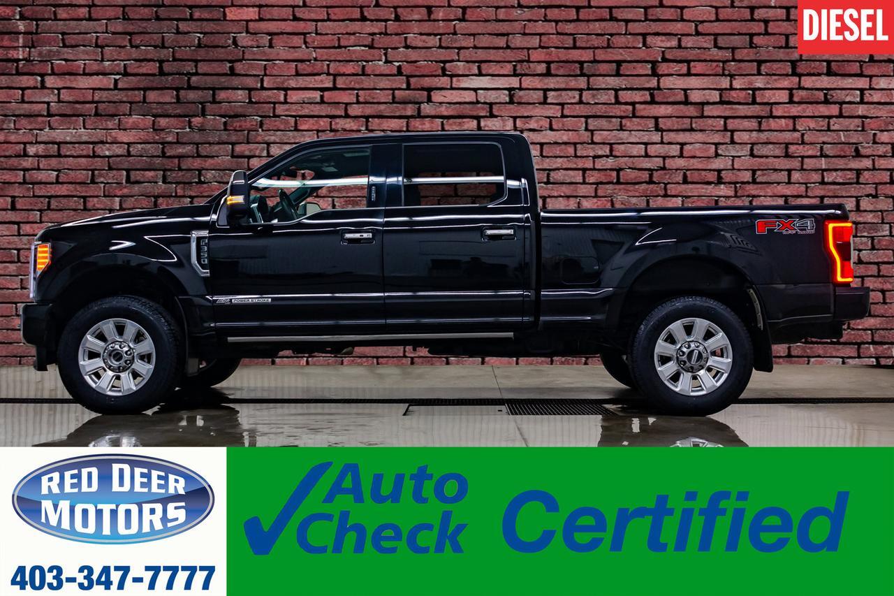 Used 2018 Ford F-350 4x4 Crew Cab Platinum FX4 Diesel Leather Roof Nav in Red Deer AB