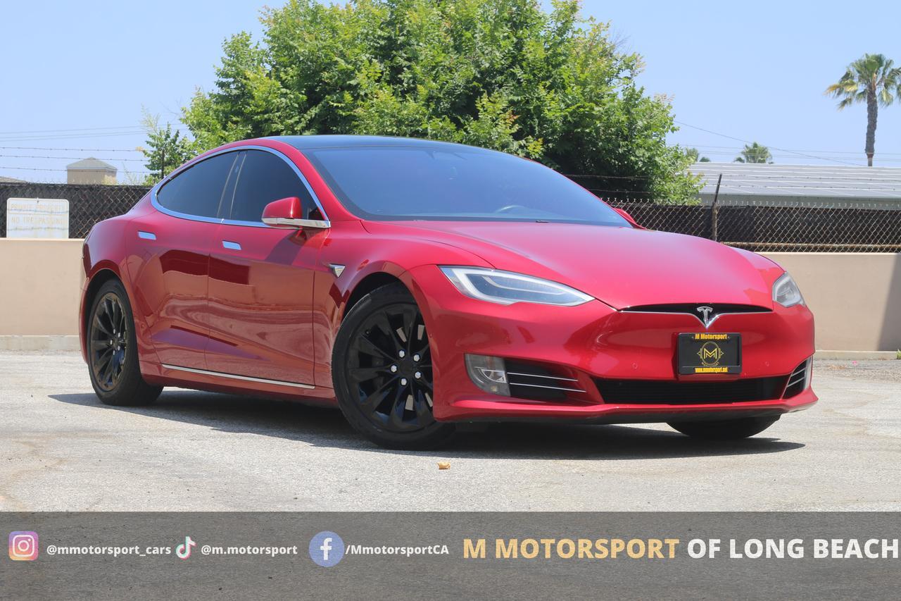 Tesla Model S Red With Black Rims
