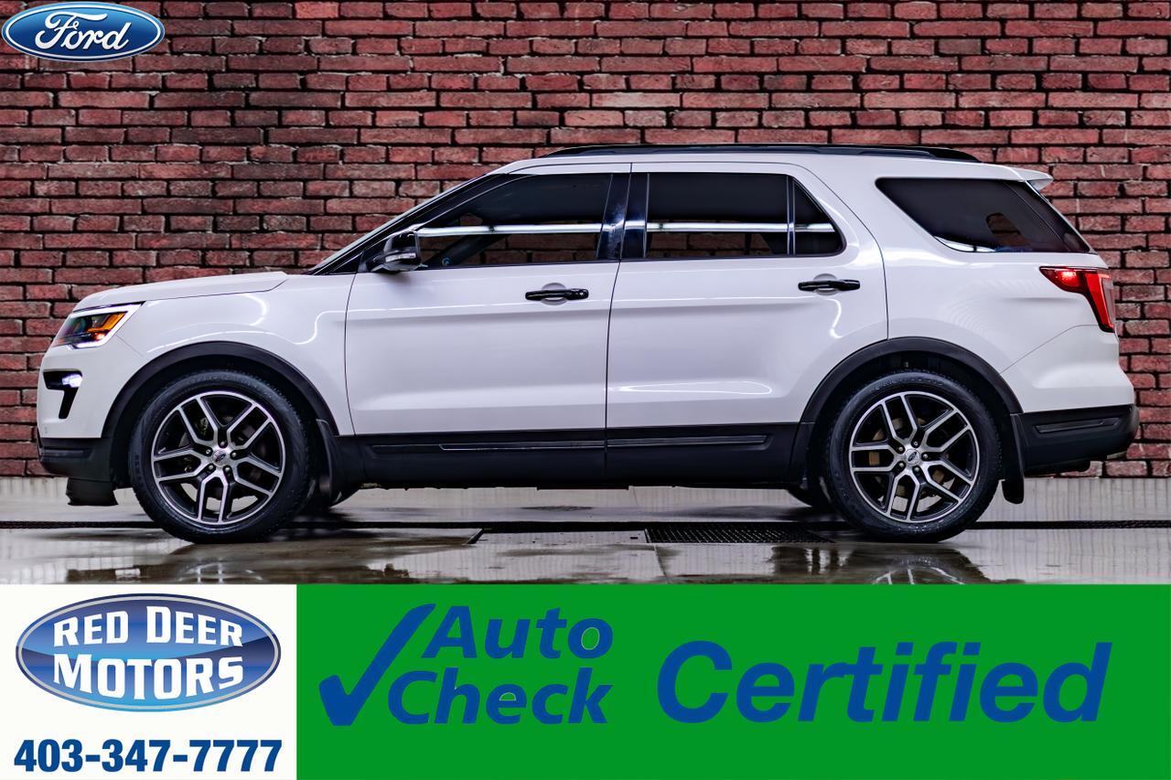 Used 2019 Ford Explorer AWD Sport Leather Roof Nav BCam in Red Deer AB