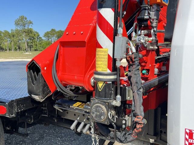 New 2023 Ford F-600XL Steel Flatbed with FASSI F85B.2 4.18-Ton Dynamic ...