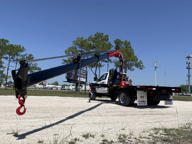 New 2023 Ford F-600XL Steel Flatbed with FASSI F85B.2 4.18-Ton Dynamic ...
